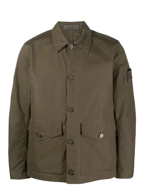 Stone Island Giubbotto Ghost Work Shirt Jacket - Military Green