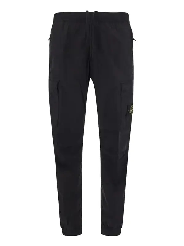 Stone Island Stretch Cotton Tela 'paracadute' Cargo Pants - Black