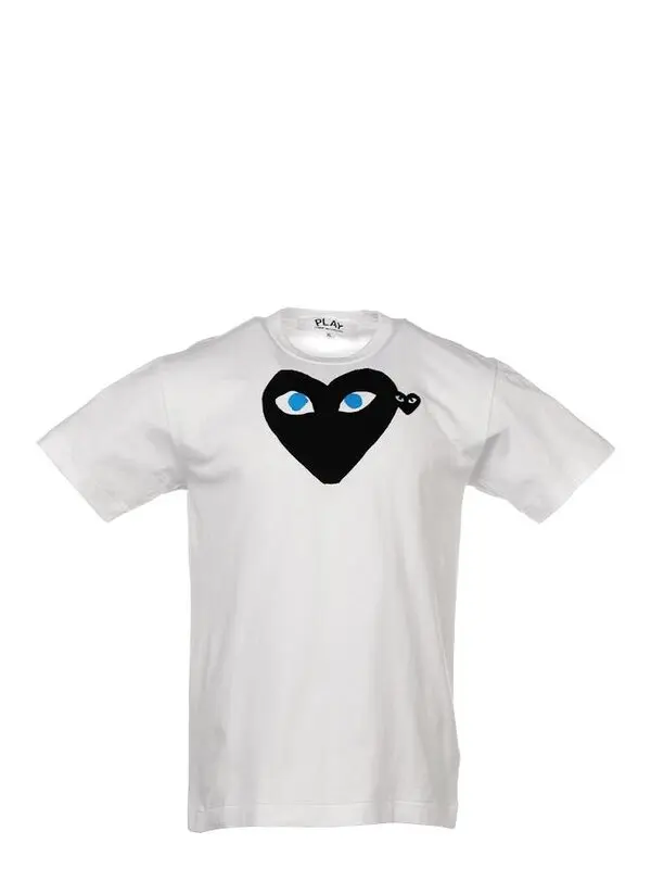 Play Comme Des Garcon Black Heart Blue Eyes T-shirt - White