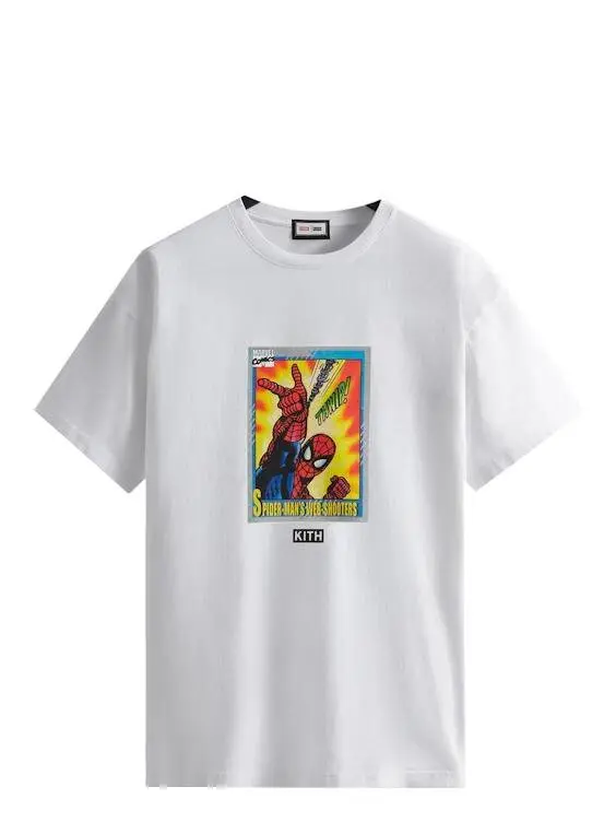Kith Marvel Spiderman Webshooter Vintage Tee Shirt - White