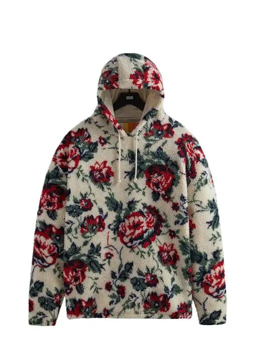 Kith Merrick Floral Sherpa Hoodie - Sandrift