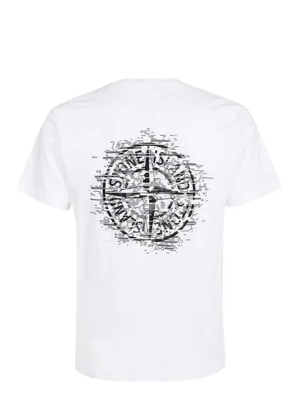 Stone Island Chest And Back Logo T-shirt - White