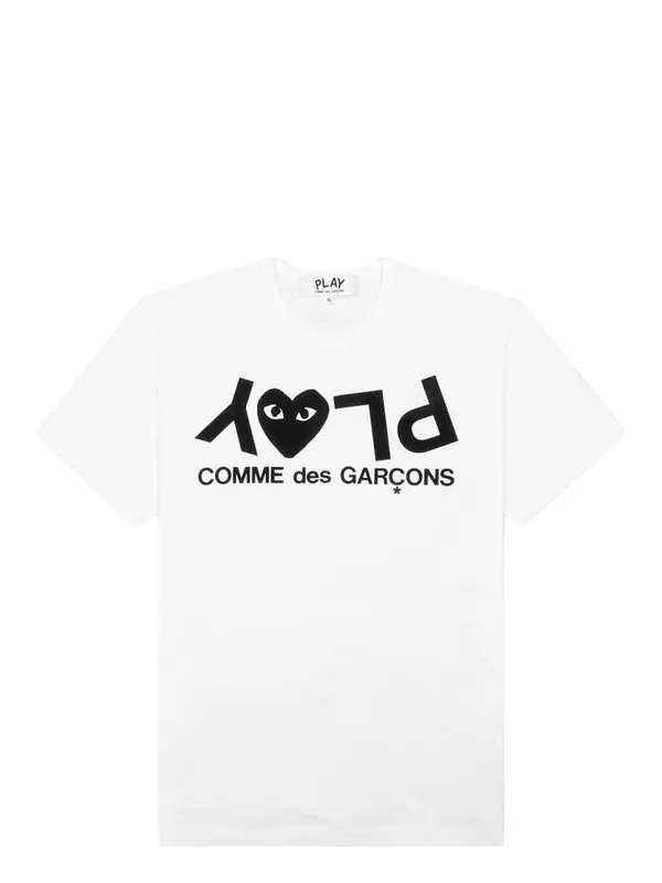 Play Comme Des Garcon Inverted Text T-shirt - White