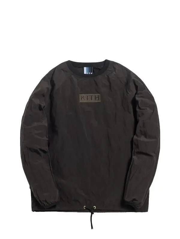 Kith Crinkle Nylon Johnson Crewneck - Espresso