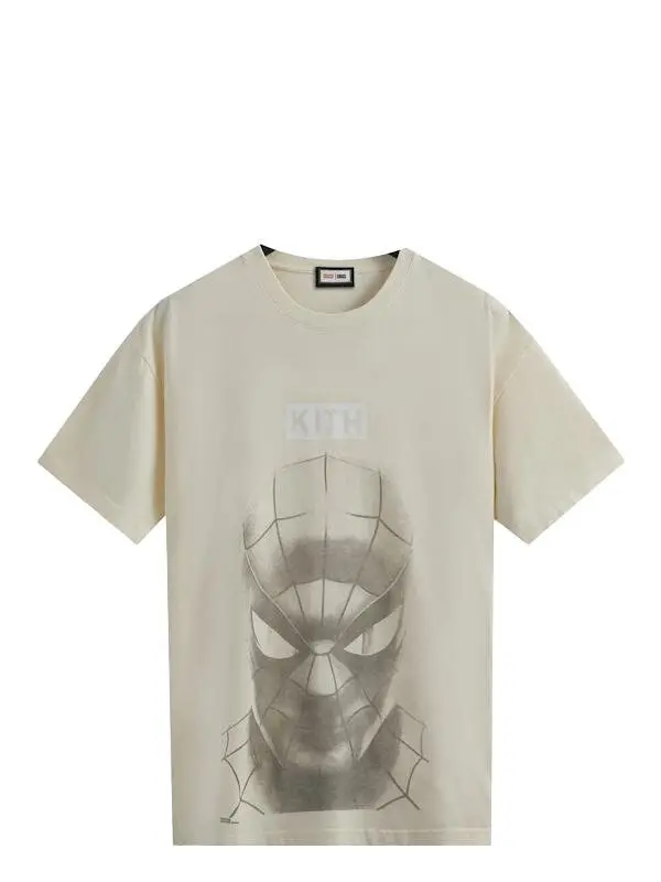 Kith Marvel Spiderman Vigilante Vintage Tee Shirt - Sandrift