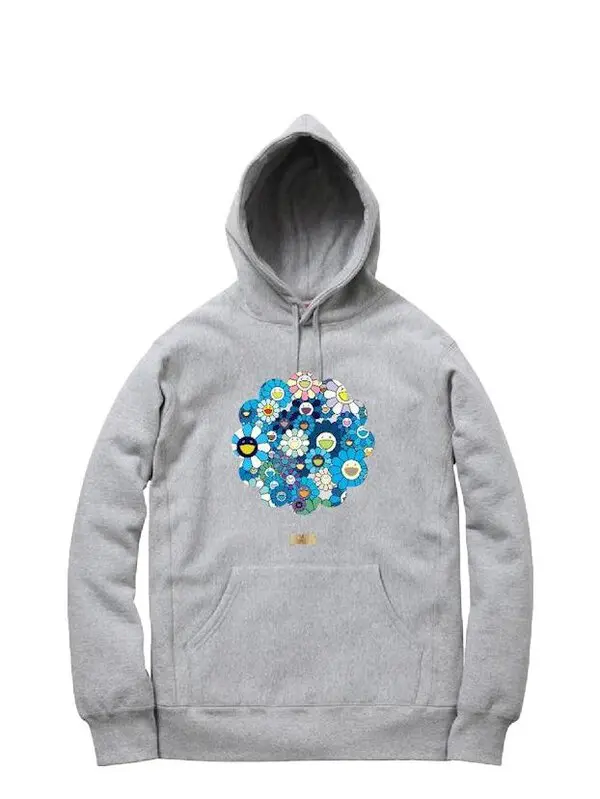 TAKASHI MURAKAMI Printed Silhouette Hoodie - Heather Grey