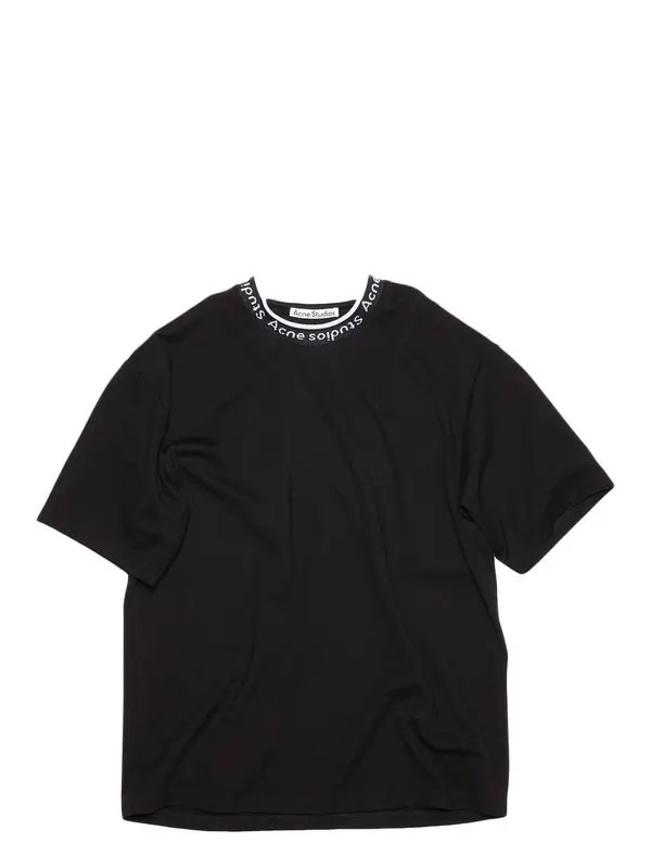 Acne Studios Logo Rib T-shirt - Black