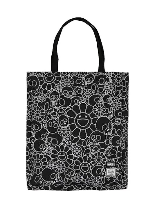 TAKASHI MURAKAMI Skull & Flower Print Tote - Black