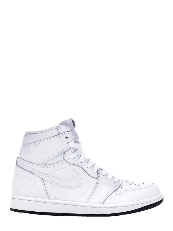 JORDAN 1 Retro Perforated High-top Sneakers - White/black