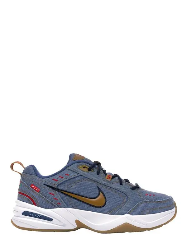 Nike Air Monarch Iv Denim Sneakers - College Navy/december Sky Blue/mystic Navy