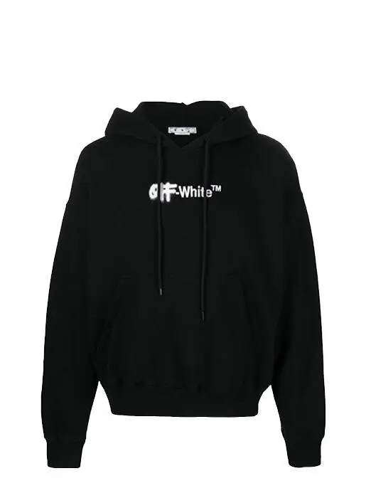 Off-White Embroidered Helvetica Skate Hoodie - Black/white