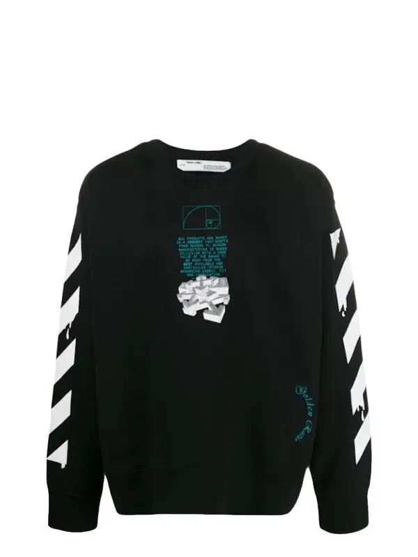 Off-White Dripping Arrows Incompiuto Sweatshirt - Black