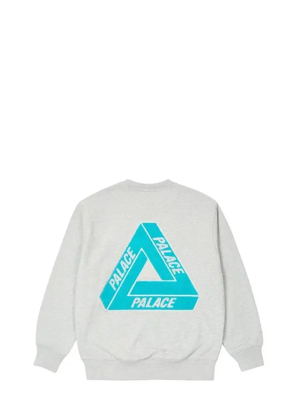 PALACE Fleece Triferg Crew - Grey Marl