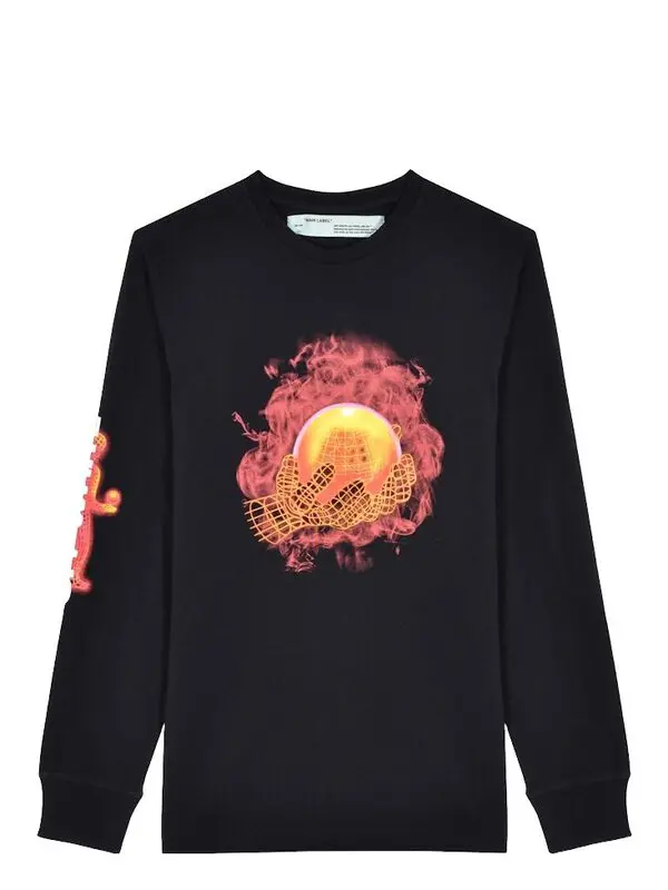 Off-White Hands And Planet Long Sleeve T-shirt - Black