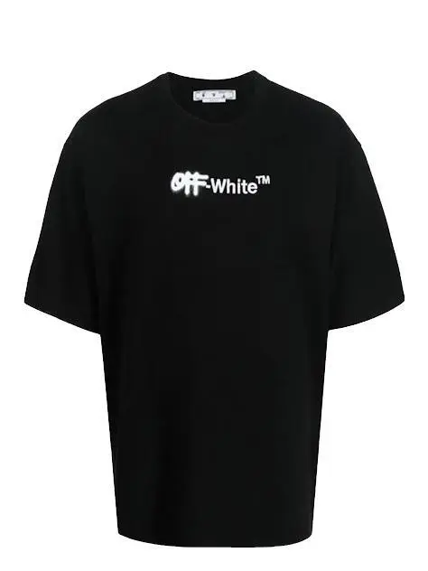 Off-White Off Off Embroidered Spray Helvetica Skate Tee Shirtin - Black/white