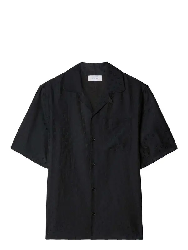 Off-White Logojacquard Campcollar Shirt - Black