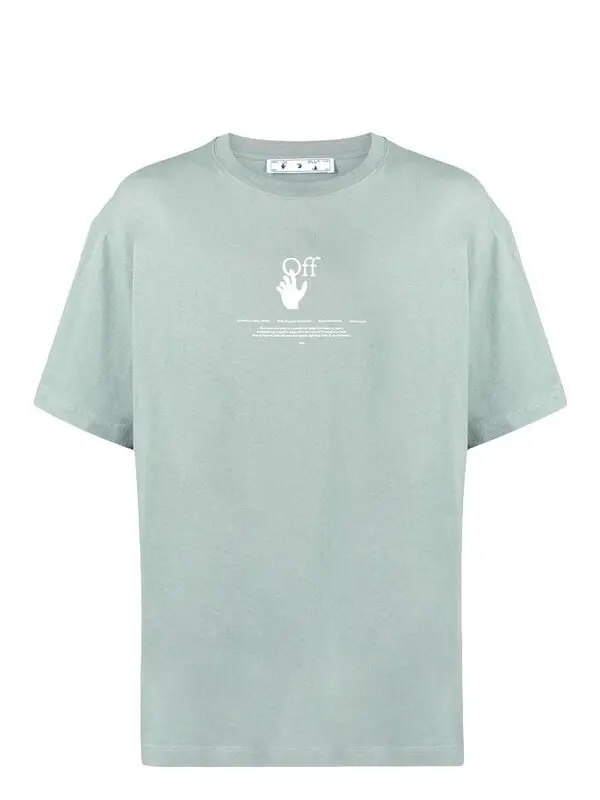 Off-White Graff Short Sleeve Over Tee Shirt - Jade Green