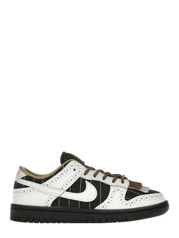Nike Dunk Low Lx Brogue Pinstripe Sneakers - Black/summit White