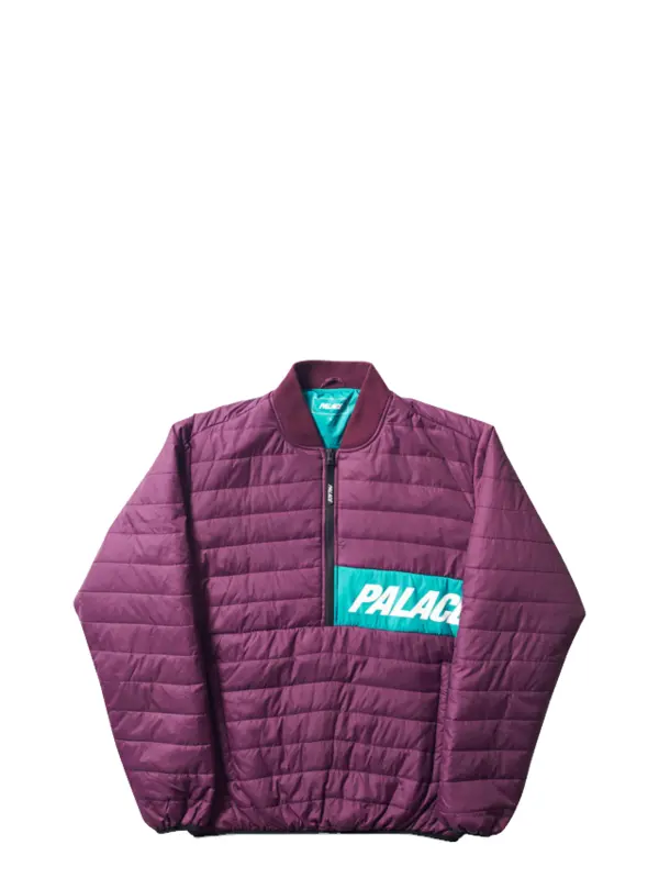 PALACE Half Zip Packer - Blackberry/teal