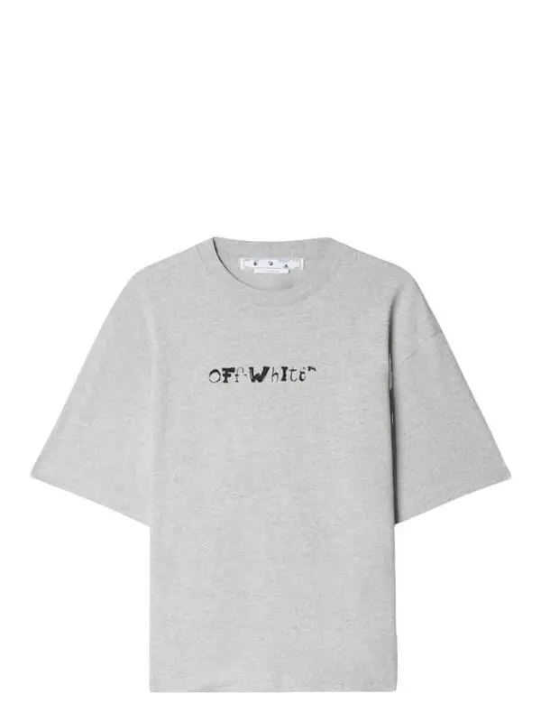 Off-White Faces Over Skate Short Sleeve Tee Shirt - Grey/black