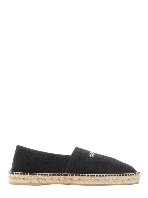 Off-White Logo Canvas Espadrilles - Black