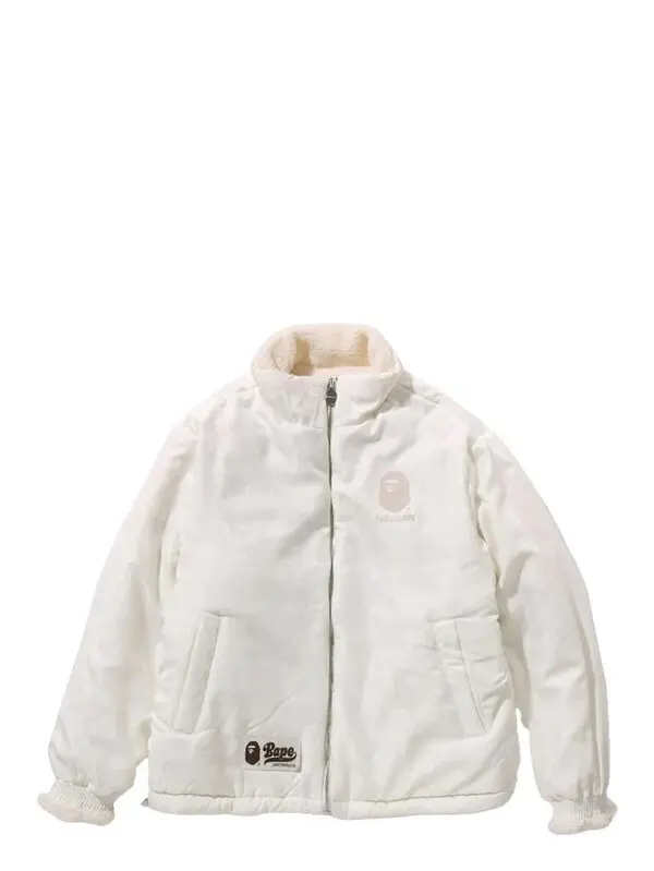 BAPE Camo Sherpa Reversible Jacket - Ivory