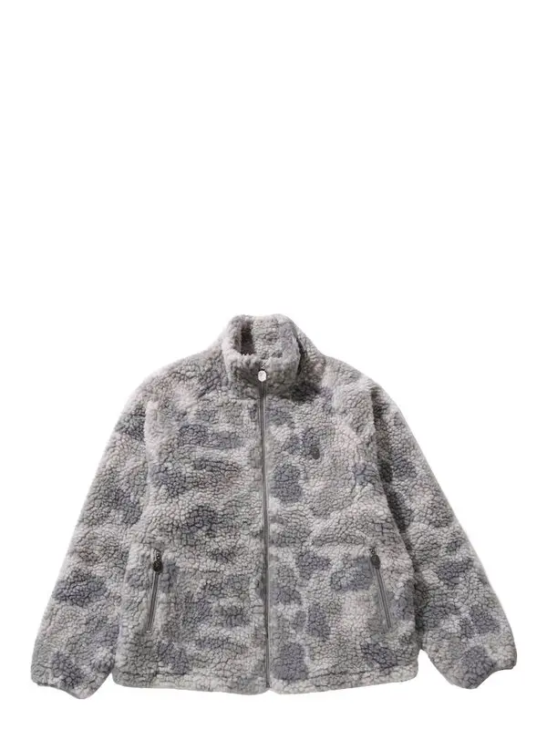 BAPE Tonal Camo Fleece Jacket - Gray