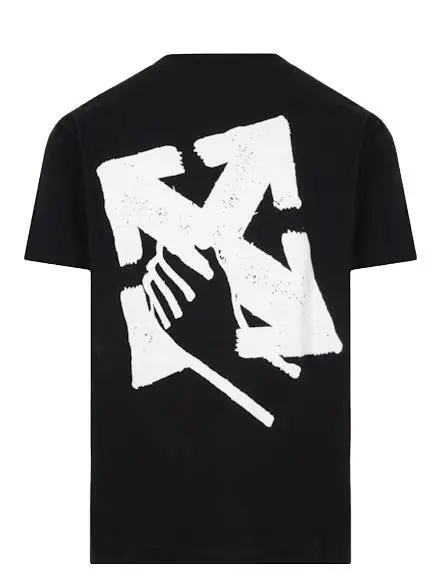 Off-White Off Off Hand Arrow Slim Tshirtin - Black/white