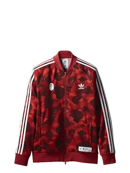 BAPE X Adidas Adicolor Track Top - Raw Red