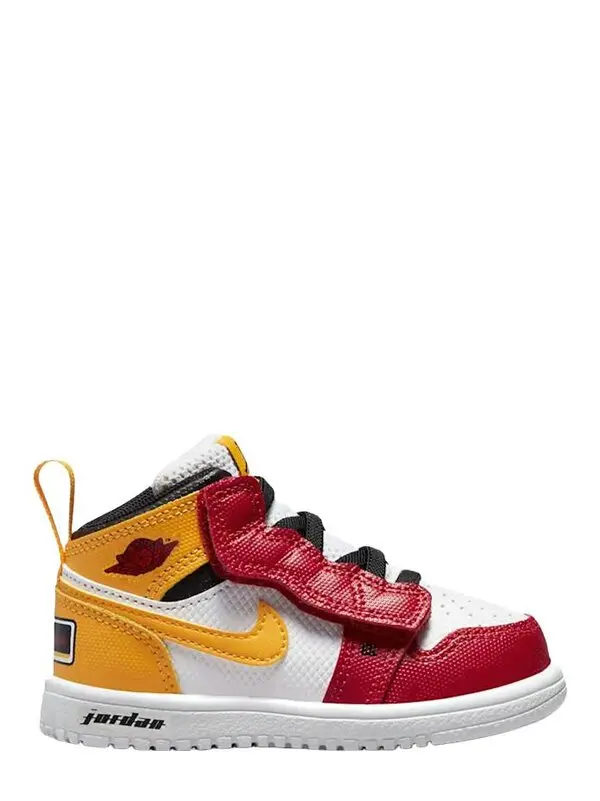 JORDAN 1 Mid Alt Sneakers - White/university Red/gold