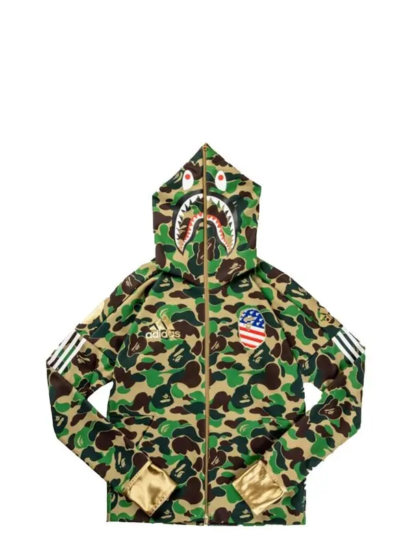 A BATHING APE X Adidas Sb Shark Hoodie - Green