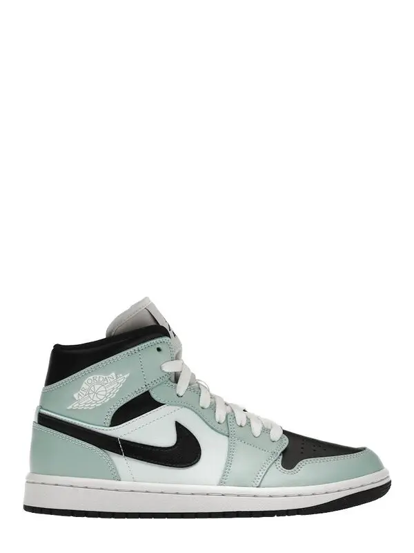 JORDAN 1 Mid Sneakers - Light Dew/black/teal Tint