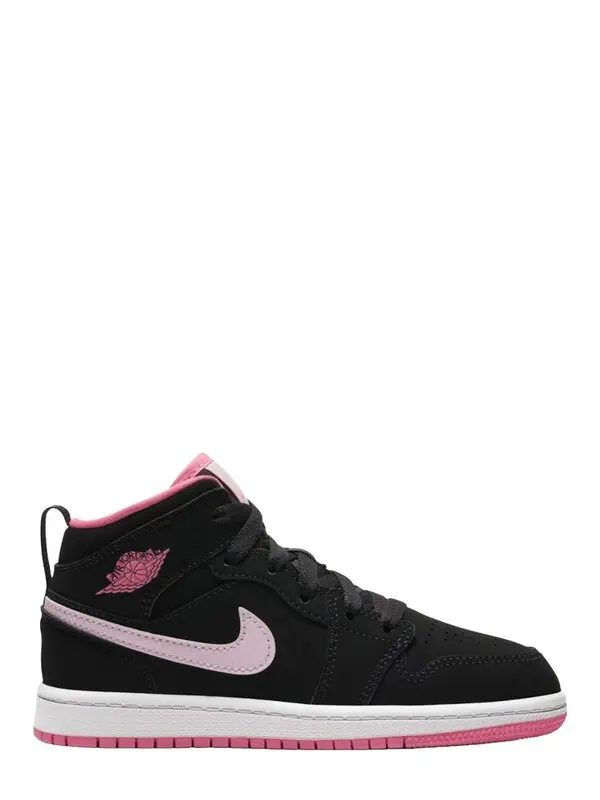 JORDAN 1 Mid Sneakers - Black/digital Pink/white
