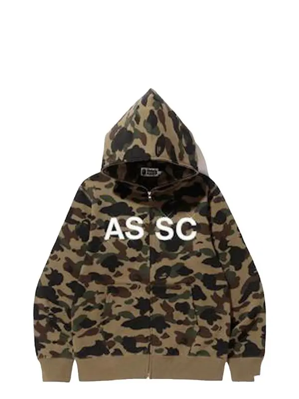 BAPE X Anti Social Club 1st Camo Full Zip Hoodie - Green Camo