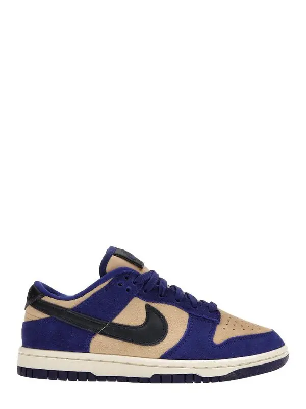 Nike Dunk Low Lx Blue Suede Sneakers - Deep Royal Blue/sesame/midnight Navy