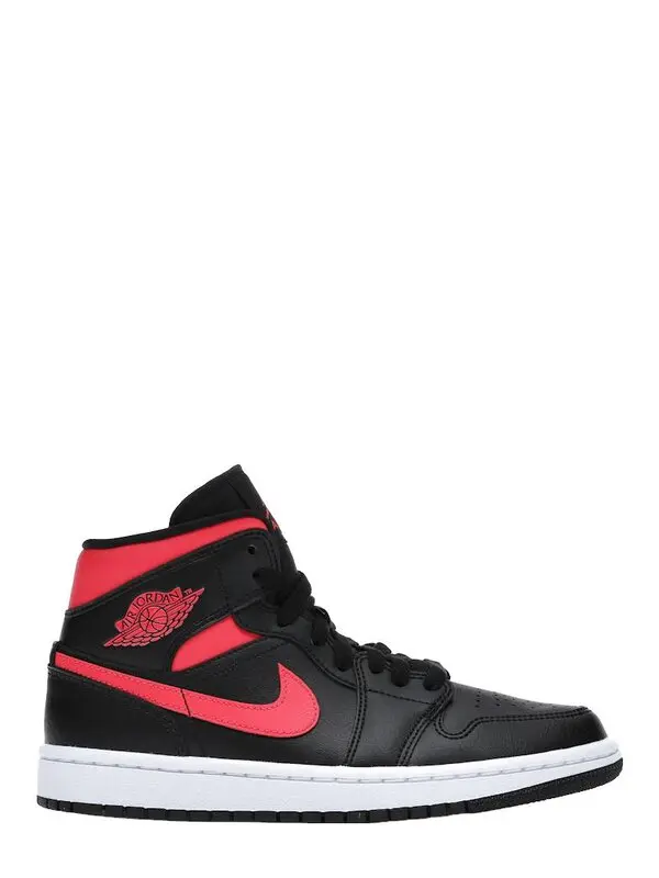 JORDAN 1 Mid - Black/siren Red/white