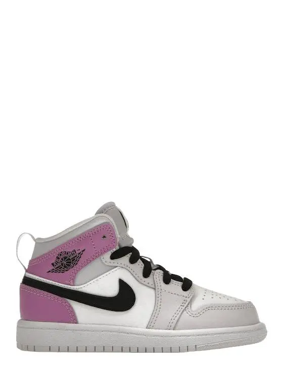 JORDAN 1 Mid Pre-school Sneakers - Barely Grape/black/white