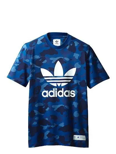 A BATHING APE X Adidas Adicolor Tee Shirt - Blue