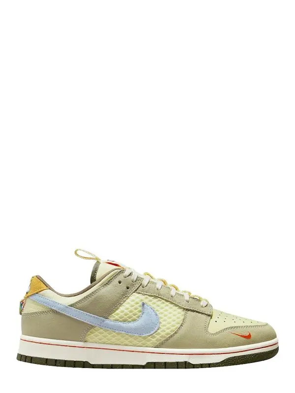 Nike Dunk Low Cartoon Sneakers - Yellow/tan/blue