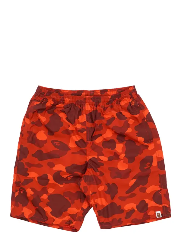 BAPE Ultimate Camo Beach Shorts - Red