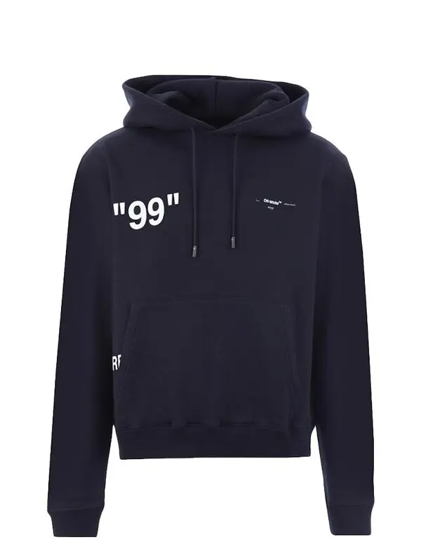 Off-White Graphic Print Hoodie - Black