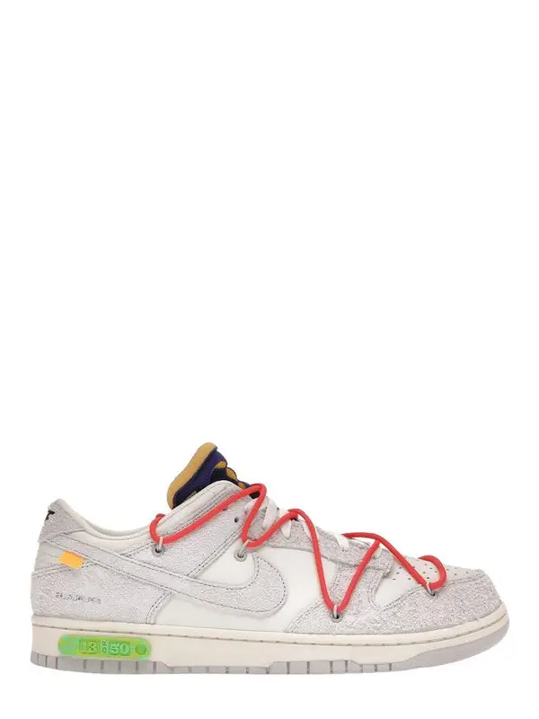 Nike Dunk Low Off-white Lot Sneakers - Sail/neutral Grey/habanero Red