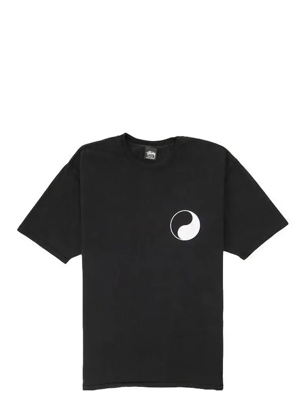 StÜssy X Our Legacy Work Shop Yin Yang Pigment Dyed Tee Shirt - Black