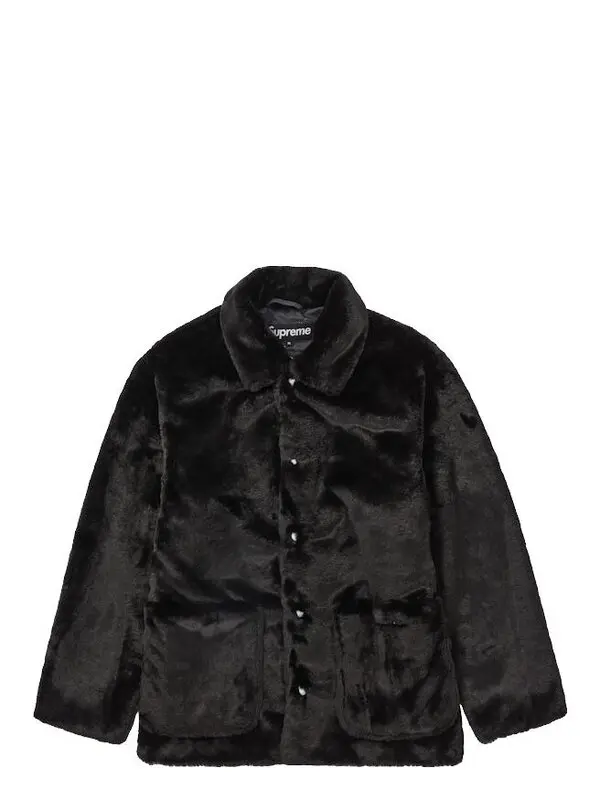 Supreme Faux Fur Shop Coat - Black