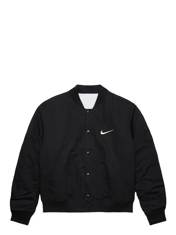 StÜssy X Nike Reversible Varsity Jacket - Black/sail