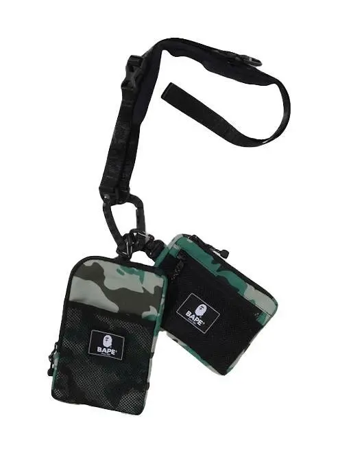 A BATHING APE Woodland Camo Body Bag - Olivedrab Green