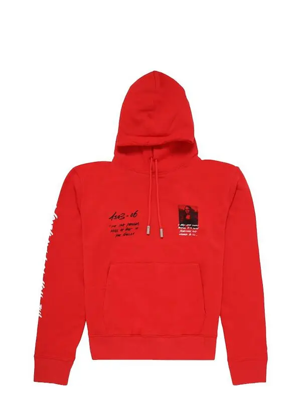 Off-White Monalisa Graphic Print Hoodie - Red/black/white