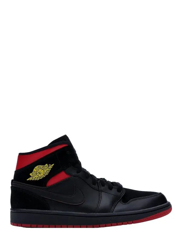 JORDAN 1 Mid Last Shot - Black/tour Yellow/gym Red