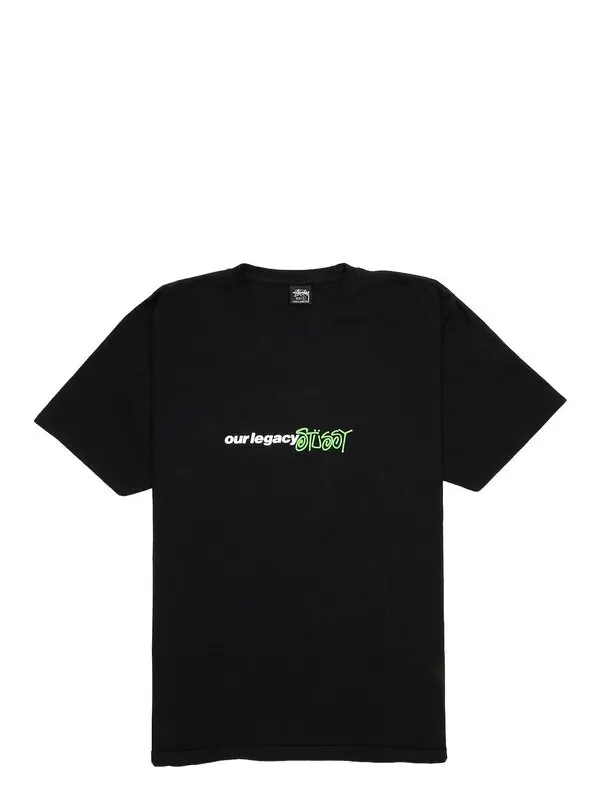 StÜssy X Our Legacy Ol Sport Pigment Dyed Tee Shirt - Black