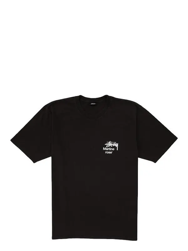 StÜssy X Martine Rose Collage Pigment Dyed Tee Shirt - Black